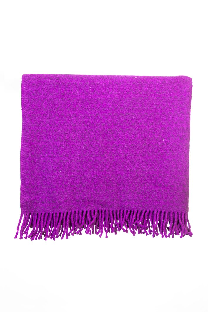 COBIJA DE LANA TN MORADA ROMBOS - Biriart